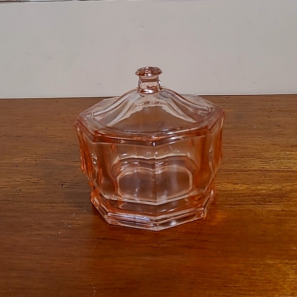 Accents | Indiana Glass Concord Pink Octagon Depression Glass Candy ...